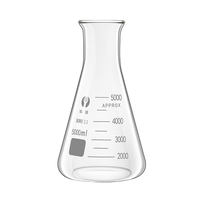 Universal wide mouth straight mouth triangular flask graduated conical ...