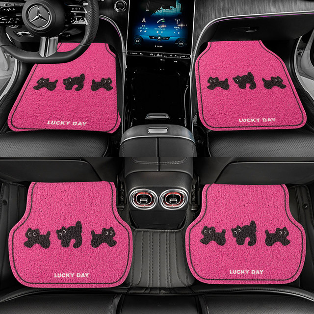 Silk Circle car foot pad main driving universal single -piece cartoon ...