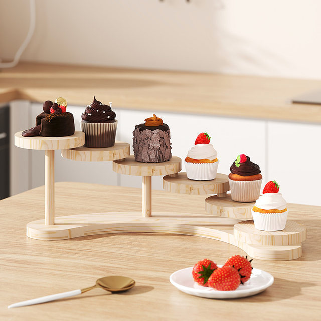 Solid wood display rack, dim sum, succulent props and accessories ...