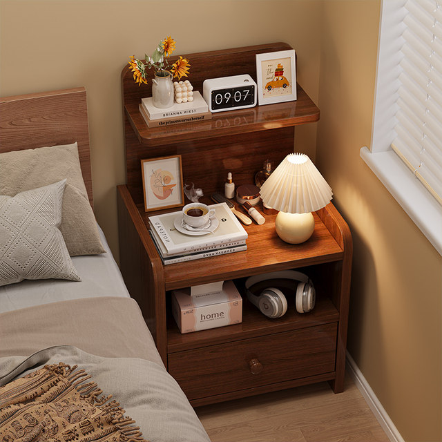 Bedside table simple modern home bedroom simple storage rack rental ...