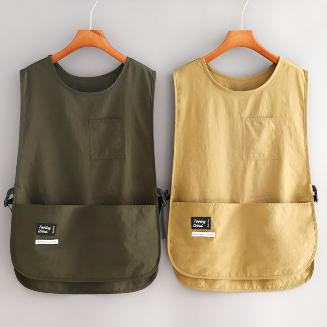 Simple home kitchen vest apron new work clothes for men and women ...
