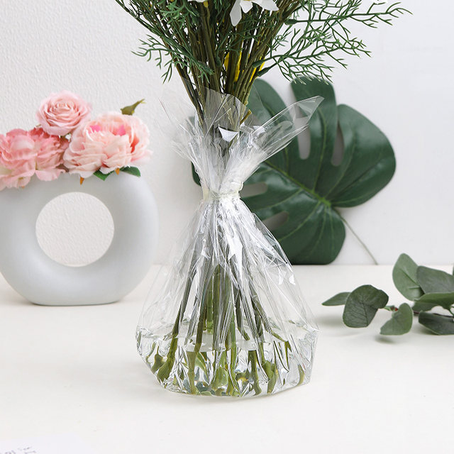 Cellophane transparent wrapping paper flowers opp film waterproof ...