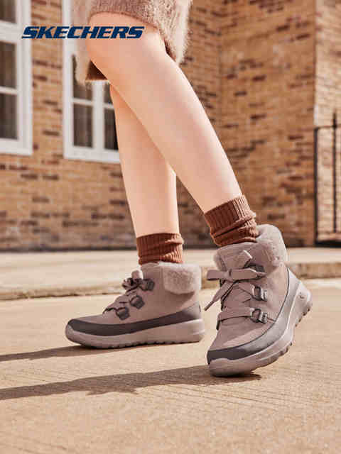 Skechers Ms. Skyr Thick casual short boots material is soft and ...