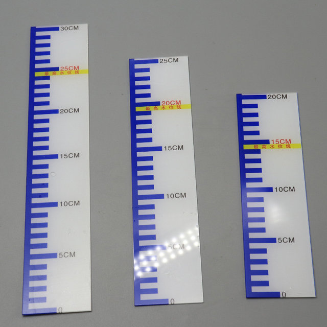 Pool water level mark, maximum water level prompt, waterproof ruler ...