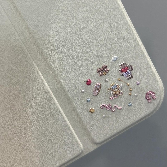 ipad embossed sticker three-dimensional bear angel decoration tablet ...