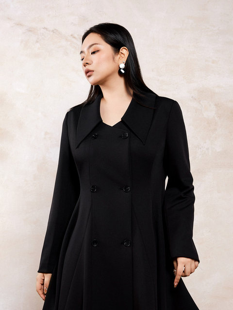 PLUSMALL Rachel suit skirt Spring composite milk silk Roman knitted ...