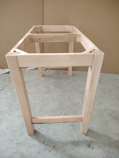 All solid wood thickened bracket dining table table legs rectangular ...