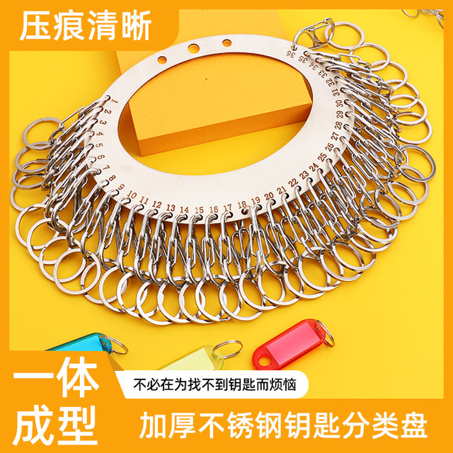 Key ring ring stainless steel key plate disc key plate hanger with sign ...