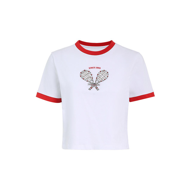 Black label series Ou Shili Short -shoulder short -sleeved T -shirt ...