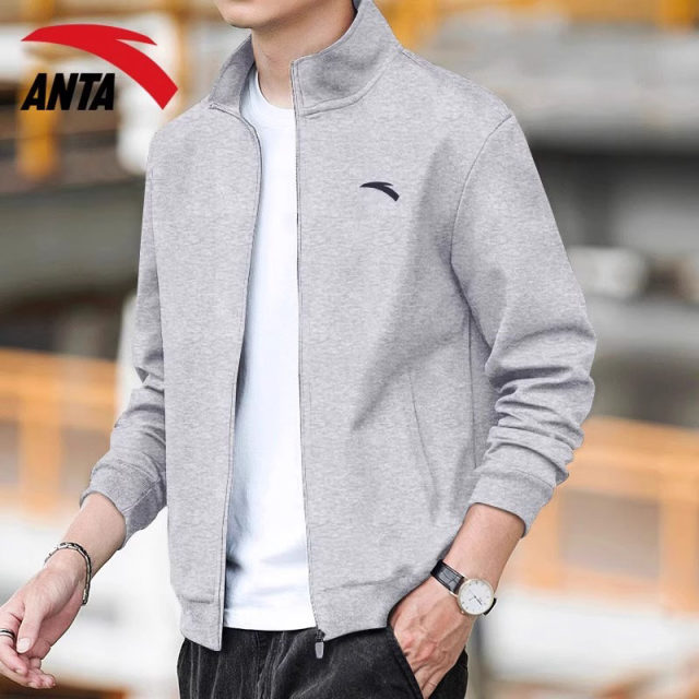 Anta jacket male spring and autumn jacket lilies collar cardigan young ...