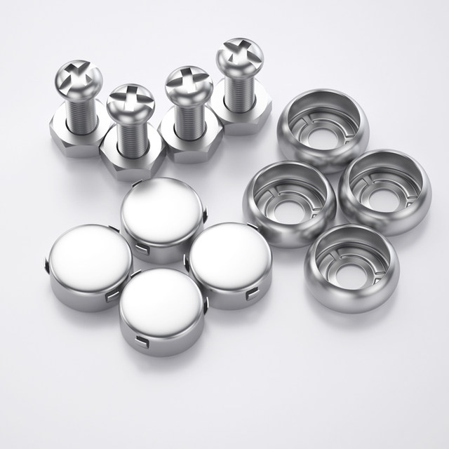 Auto license plate fixed buckle stainless steel license screw anti ...