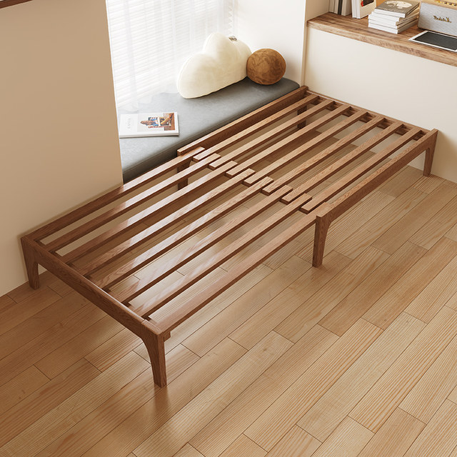Sofa bed solid wood retractable single bed 90cm bed frame without ...