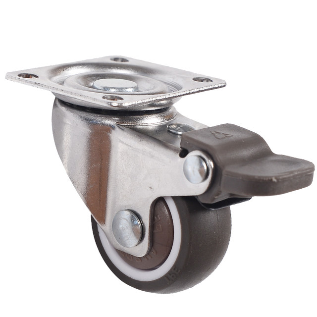 1 inch 1.25 inch 1.5 inch 2 inch swivel caster ultra-quiet soft rubber ...