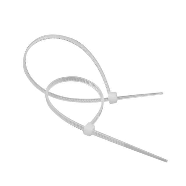 White cable tie plastic buckle wire bundling fixed self-locking cable ...
