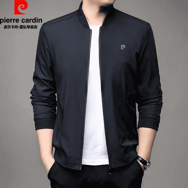 Pier Cardin spring and autumn mulberry silk jacket jacket middle-aged ...