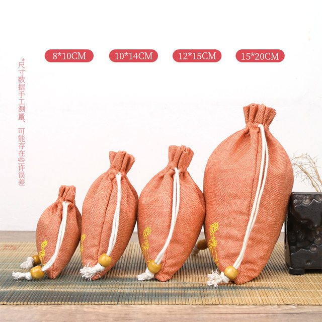 Linen bag, small cup bag, storage bag, drawstring pocket, handmade tip ...