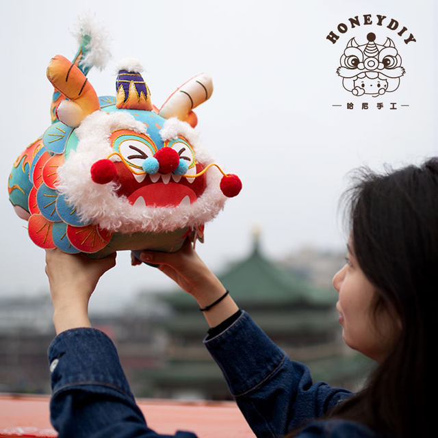 Hani hand-embroidered diy material package three-dimensional fabric ...