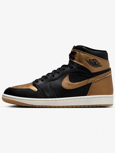 Nike Men's Shoes Jordan 1 AJ1 Black Bronze High Top Retro Casual ...