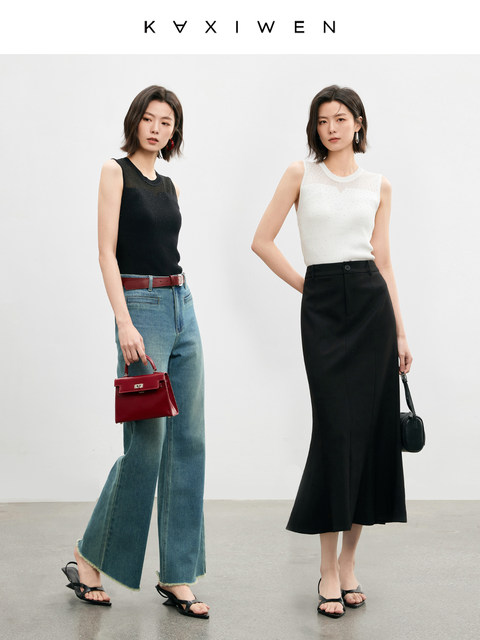 Jason Wen Fashion Sleeveless Knitted Vest 2025 Spring New Hot Diamond ...