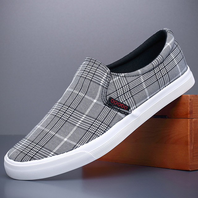 Cloth shoes, men's casual shoes, Korean style trendy slip-ons, lazy ...