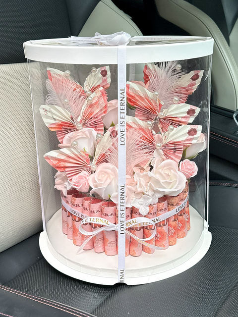 DIY handmade creative rich rich flower birthday gift for wife and girlfriend surprise gift box ...