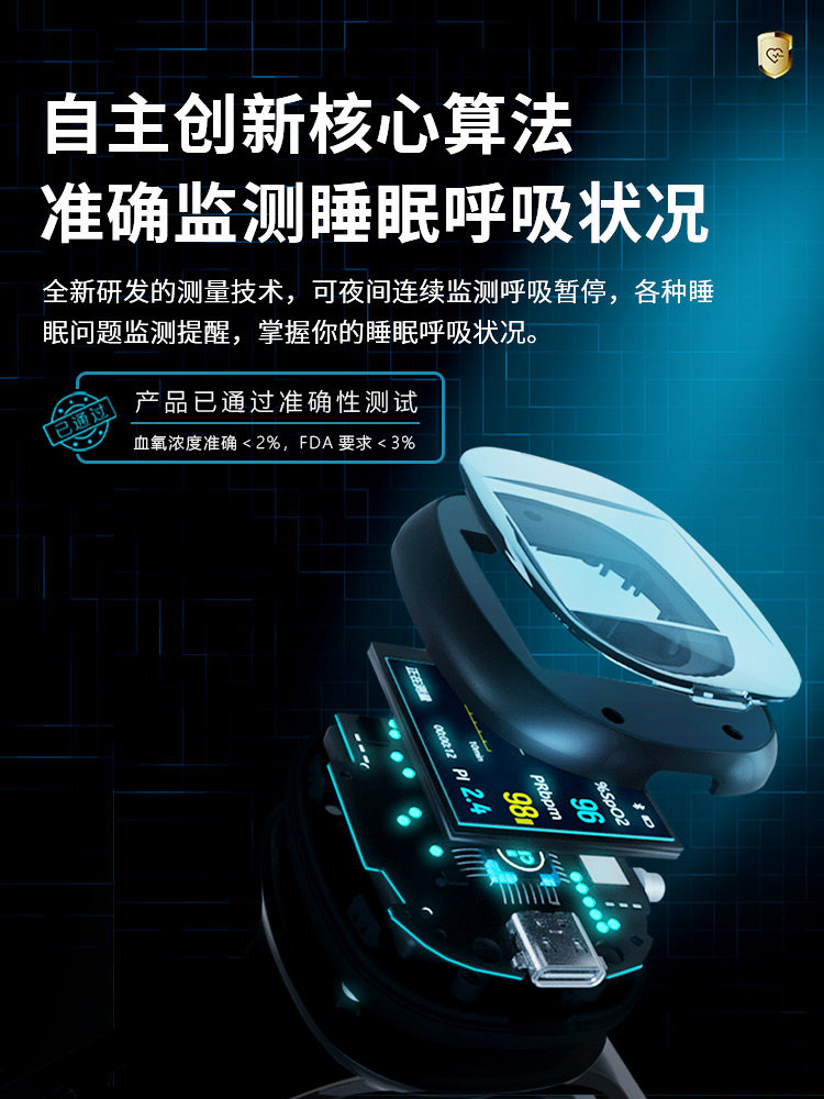 Oxygen Doctor Pulse Oximeter - Sleep Apnea & Heart Rate Monitor