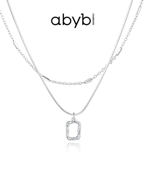 abyb necklace mini art frame clavicle chain light luxury exquisite ...