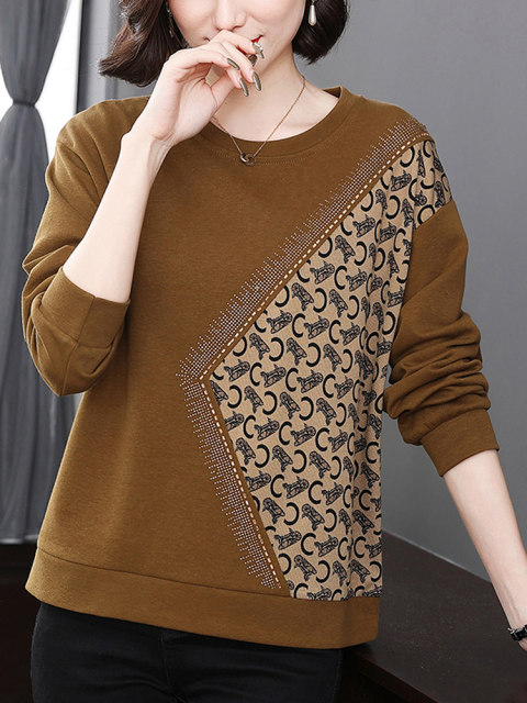 Autumn 2025 New Style Cotton Fashionable Middle-Aged Mother T-Shirt ...