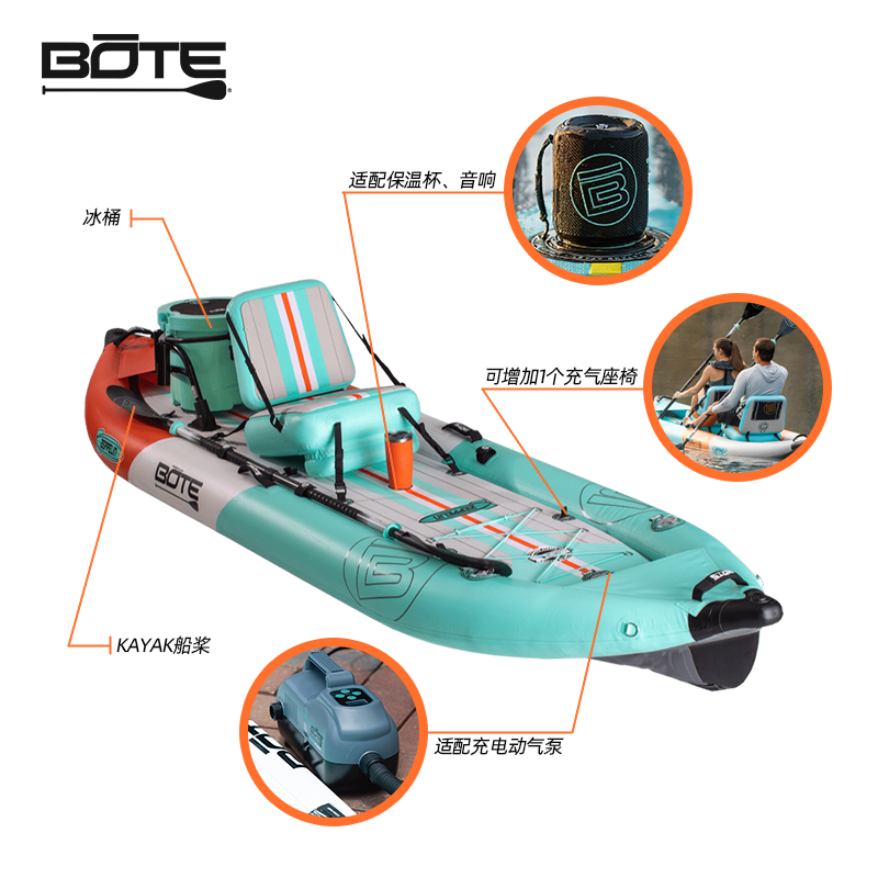 Bote Zeppelin Aero Kayak - Inflatable Fishing Boat