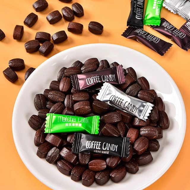 Dry chewable coffee candy non-sugar-free 0 fat coffeecandy coffee bean ...