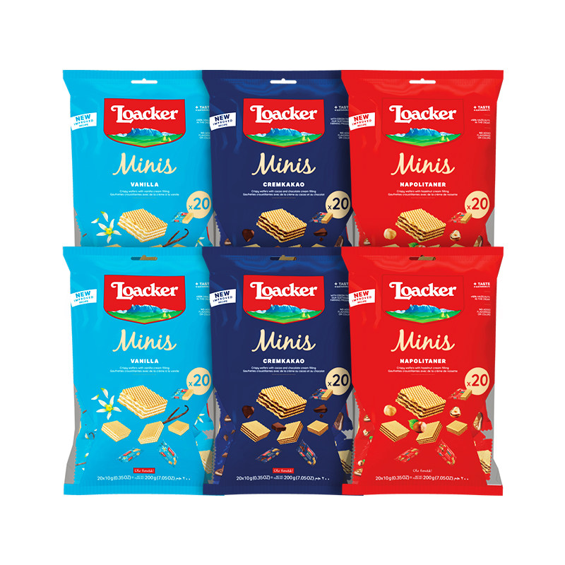 Biscuits gaufrettes Loacker Mini - 1200g - Friandises italiennes importées