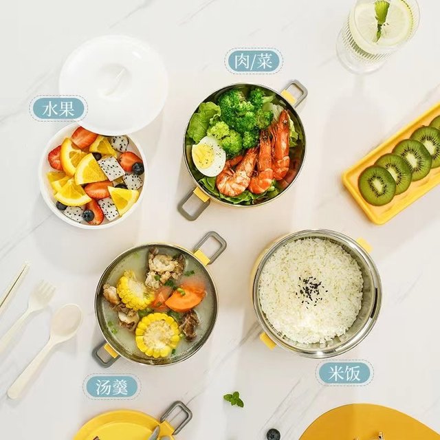 Yellow lunch box new high-looking insulated lunch box for students and ...