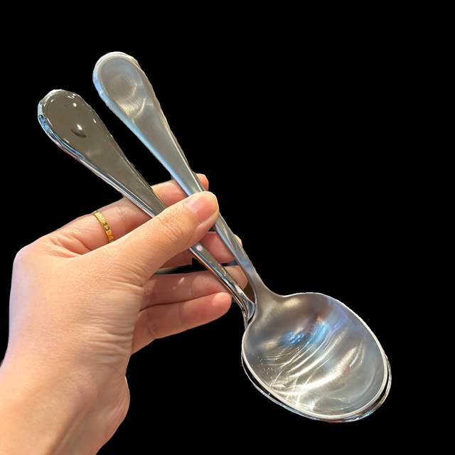 High-end texture! 1810 stainless steel big mouth soup dry rice spoon ...