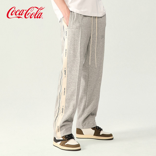 Coca-Cola/Coca-Cola casual pants men's summer ice silk trousers sports ...