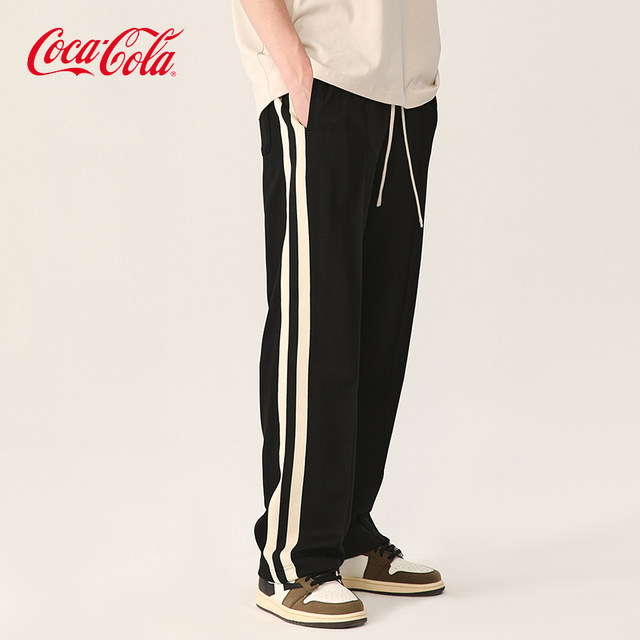 Coca-Cola/Coca-Cola pants men's spring and autumn straight drape floor ...