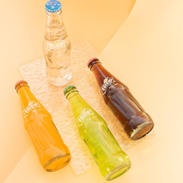 Yinling Old Soda Carbonated Beverage Glass Small Bottle 4 Bottles ...