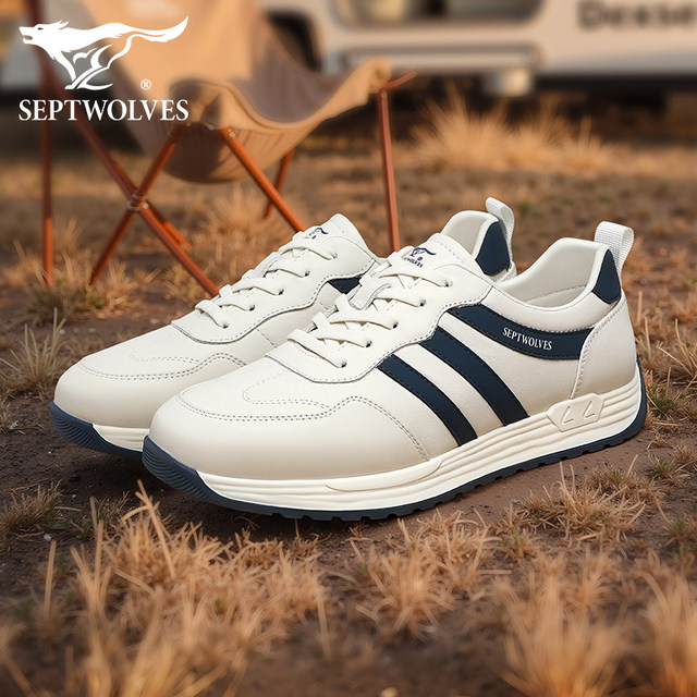 Septwolves men's shoes autumn and winter genuine leather casual ...