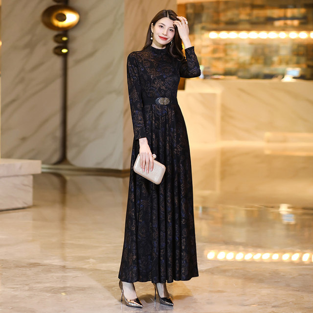 French high-end dress for women 2024 autumn new temperament long waist ...
