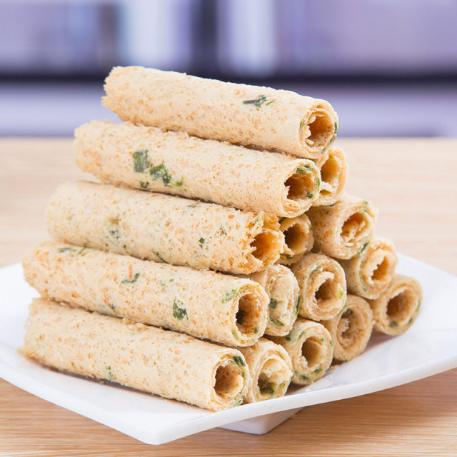 Guangzhou Restaurant Chives and Salted Egg Rolls 280g Likofu Pastries Specialty Food Handmade ...