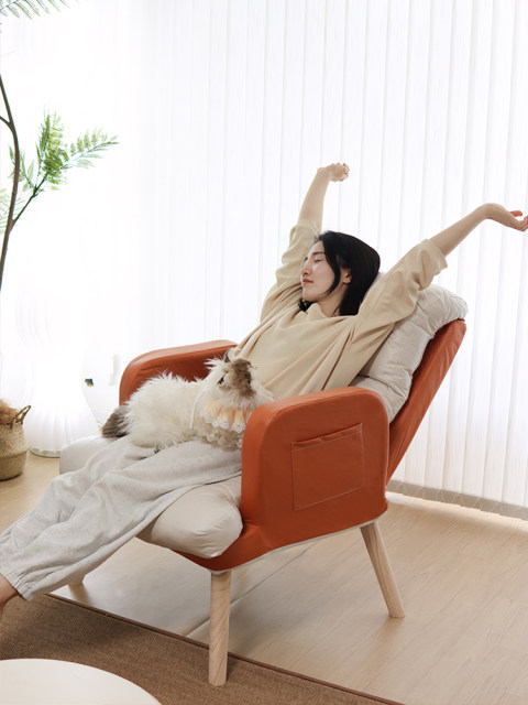 Folding lazy sofa computer chair back chair leisure lazy chair study ...