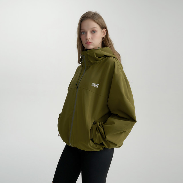 HeartBoon Outdoor Hooded Jacket Short Jacket Women's Mountaineering ...