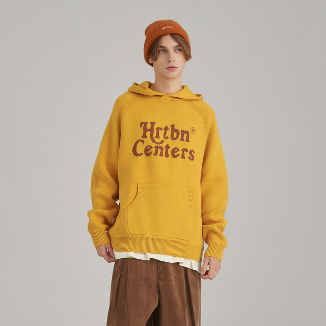 HeartBoon autumn lazy style letter hooded sweater men's trendy brand ...