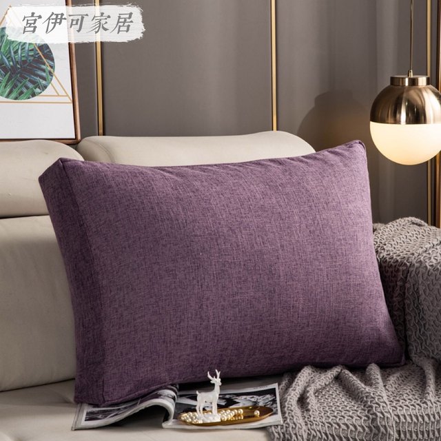 Three-dimensional cotton and linen pillow case sofa backrest cushion ...