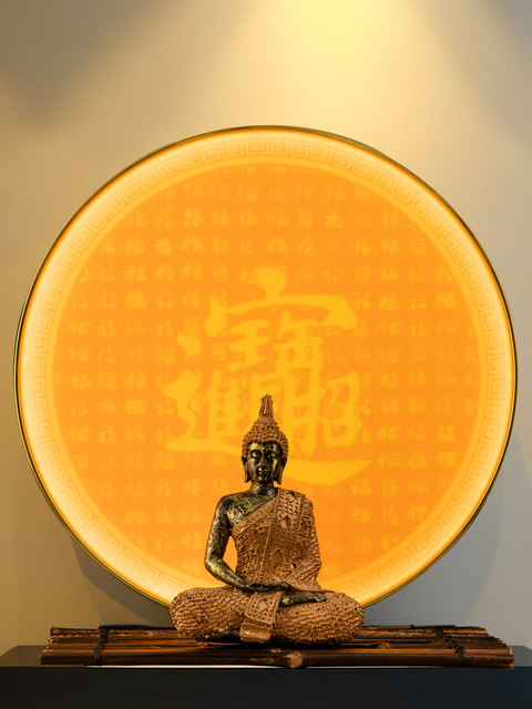 Buddha statue backlight, Buddhist niche background light, led Buddhist ...