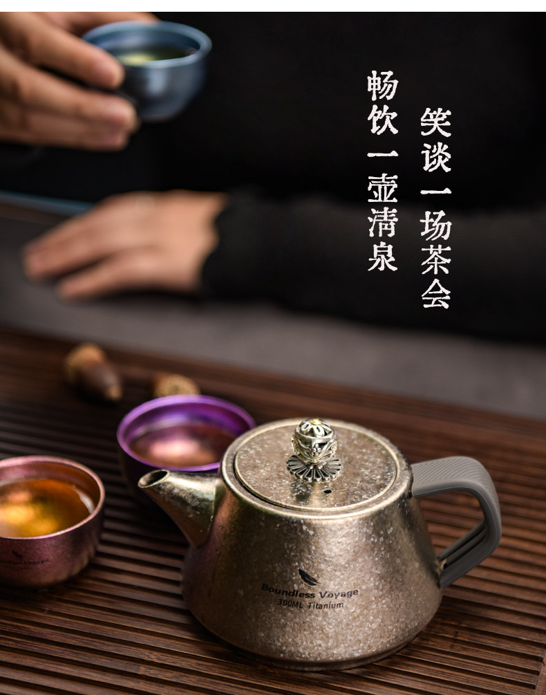 Biwei Pure Titanium Teapot Outdoor Travel Tea Set with Filter Camping ...