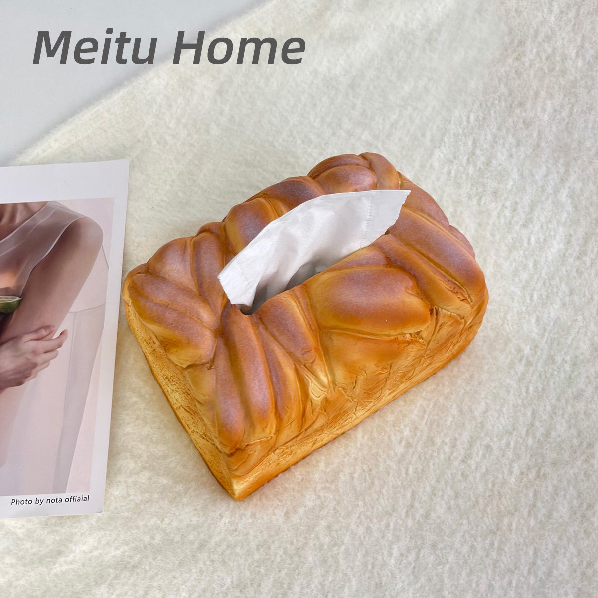 Meitu Toast Bread Tissue Box - Simulated Bread Style French Creative ...