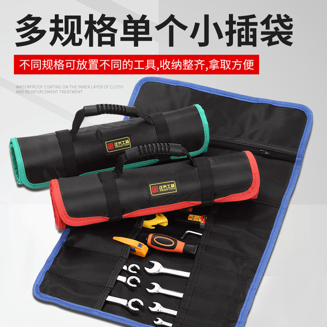 Roll tool bag, sturdy and durable electrician tool bag, portable multi ...