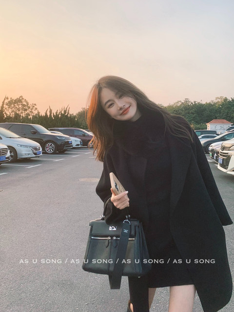 Hi Meisong [Winchester] Gentle White Rich Fox Fur Double-Sided Woolen ...