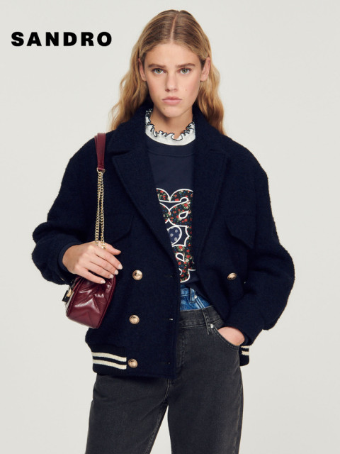 SANDROOutlet Women's French Fashion Wool Tweed Jacket Top SFPVE00741