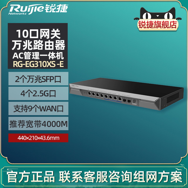 Ruijie Ruiyi 10 Gigabit Router 2.5G Network Port VPN Gateway RG-EG310XS ...